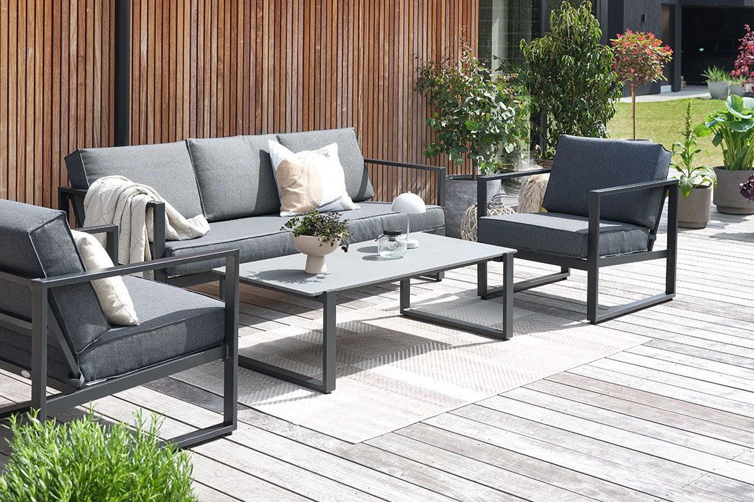 VONGE aiamööbli komplekt Diivan: 198x63x76cm, tool: 72x63x76cm, laud ...